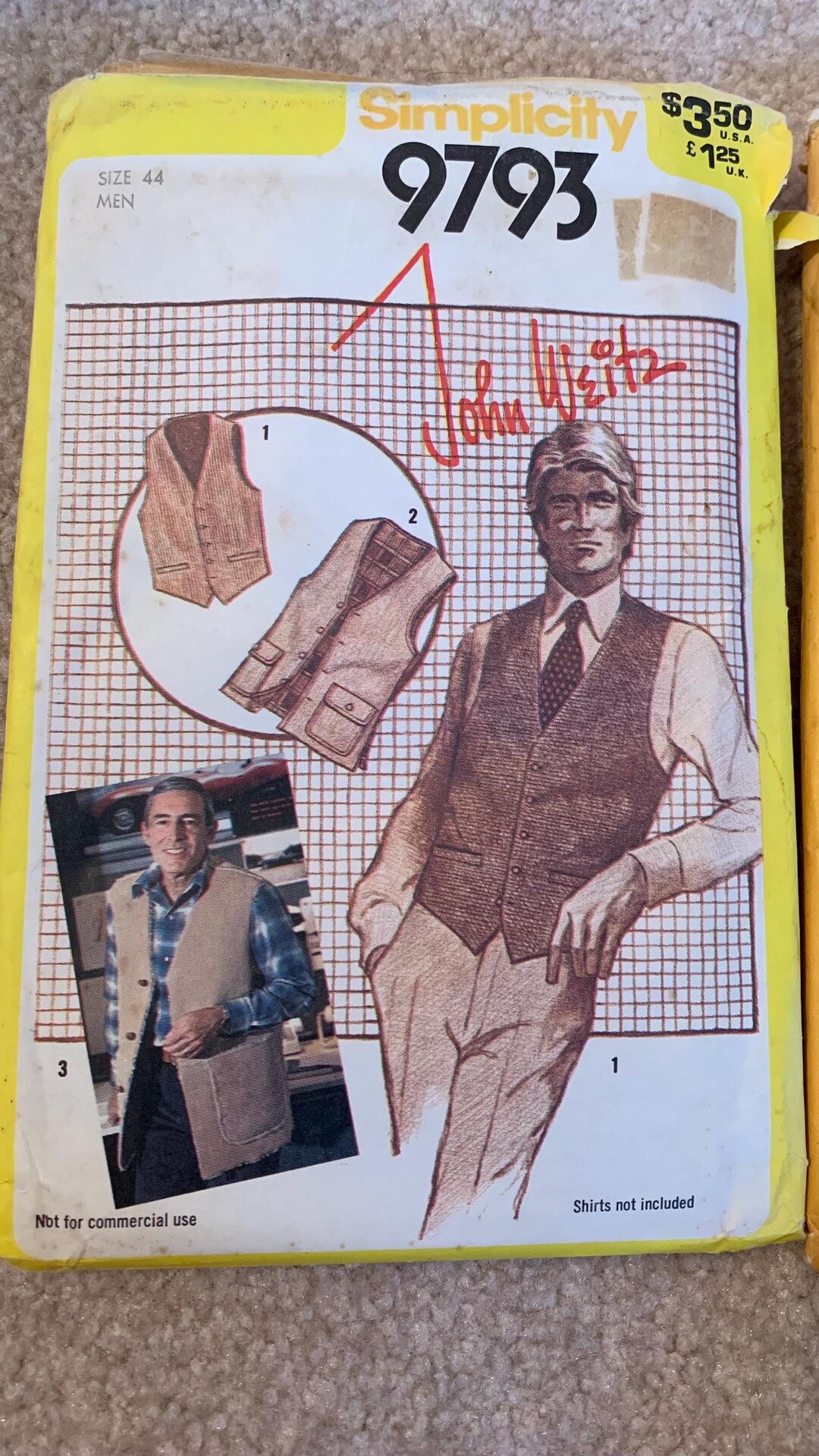 1980 Simplicity Mens Sewing Pattern - Etsy