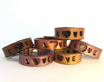 Leather rings | Etsy