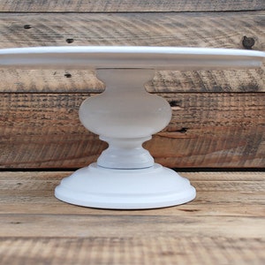 14" 16" White Cake Stand Wooden Stand Wedding Cake Stand Wood Cake ...