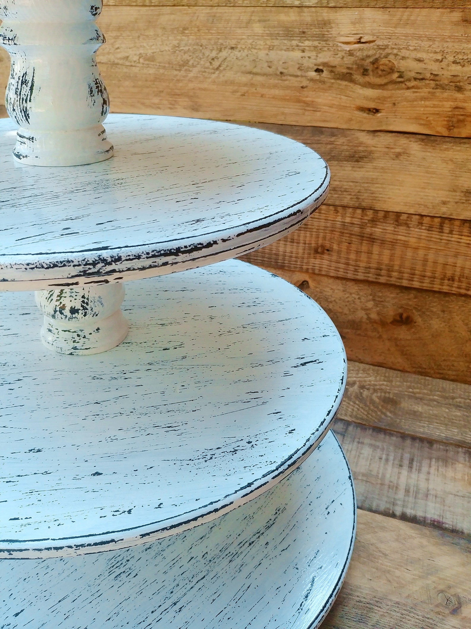 4-tier Cupcake Stand for Wedding Cupcake Tower White Shabby - Etsy