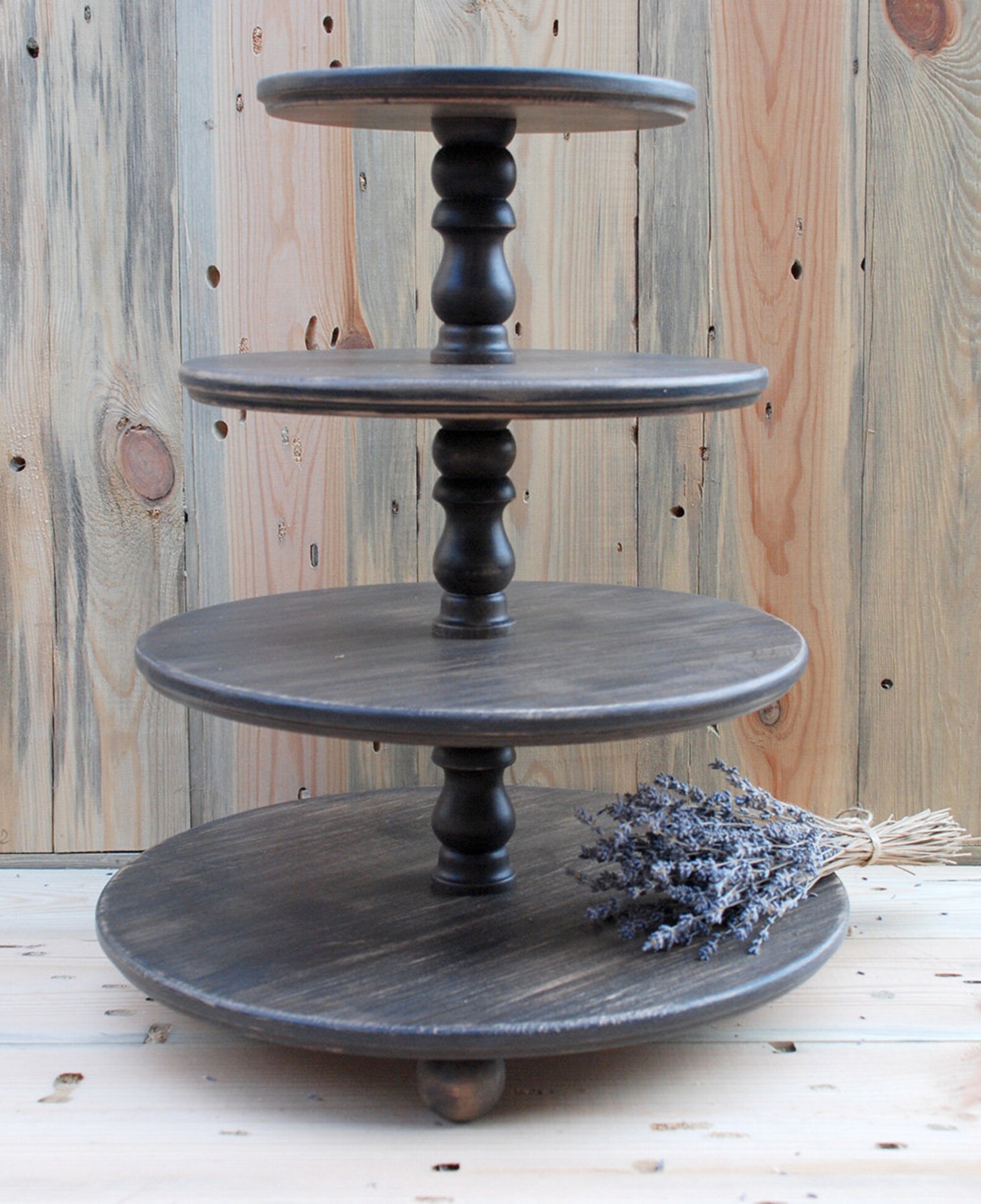 4-tier Cupcake Stand for Wedding Cupcake Tower Brown Shabby | Etsy