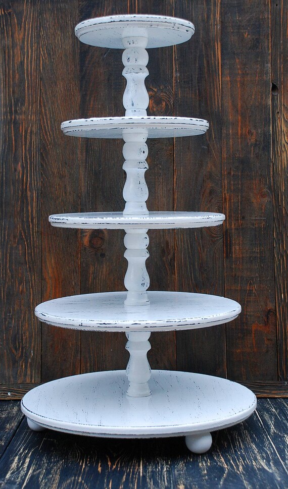 5-tier Cupcake Stand for wedding Cupcake Tower White cake | Etsy