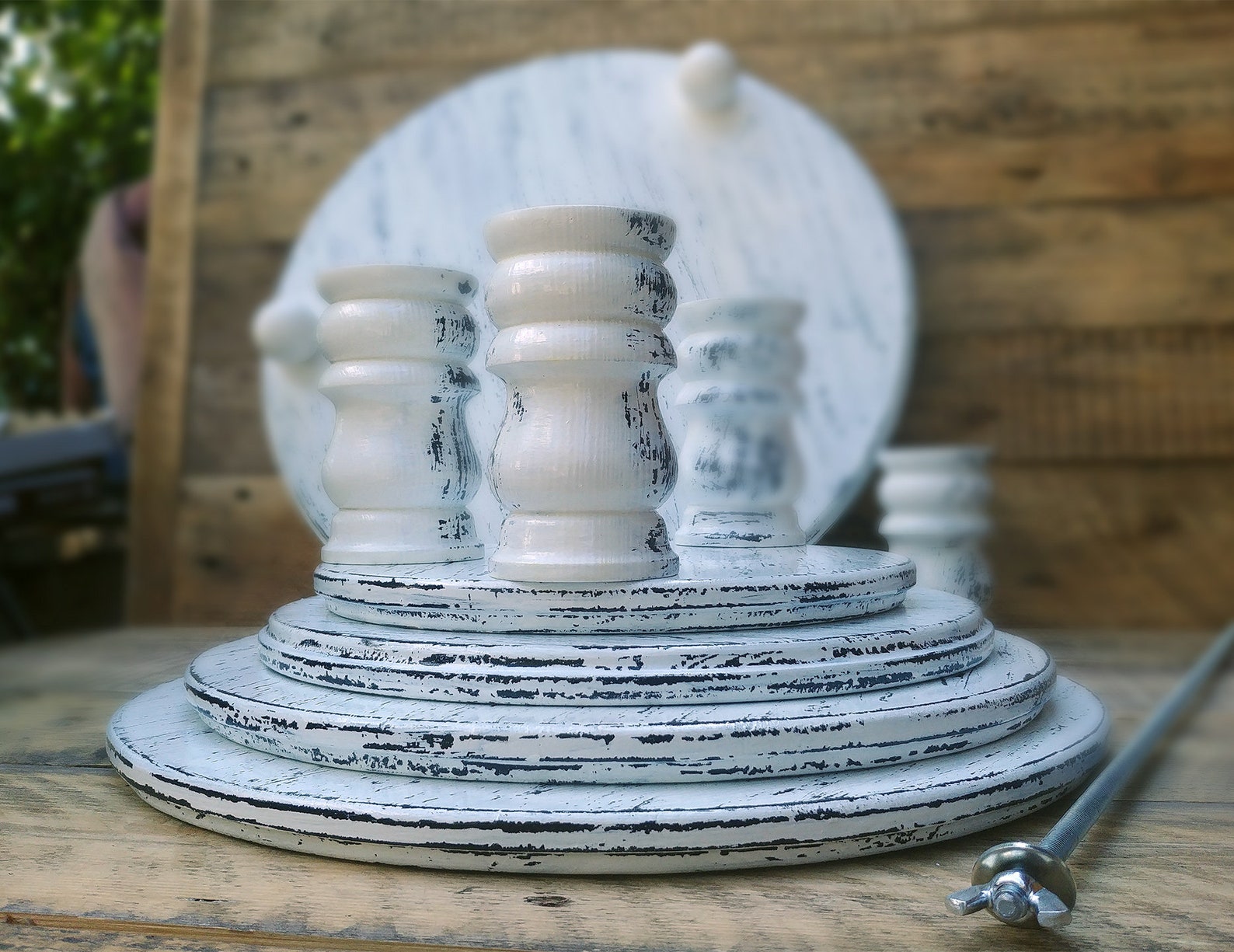 5-tier Cupcake Stand for Wedding Cupcake Tower White Shabby - Etsy