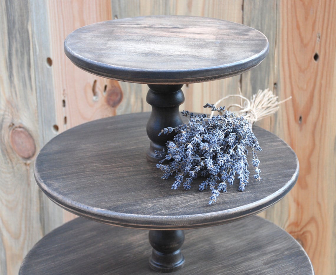 4-tier Cupcake Stand for Wedding Cupcake Tower Brown Shabby | Etsy