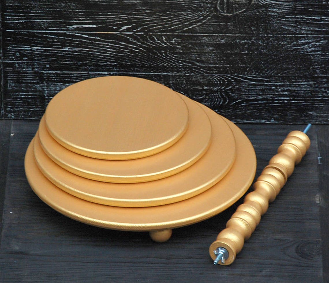 4-tier Cupcake Stand for Wedding, Gold Wedding Cake Topper, Wedding ...