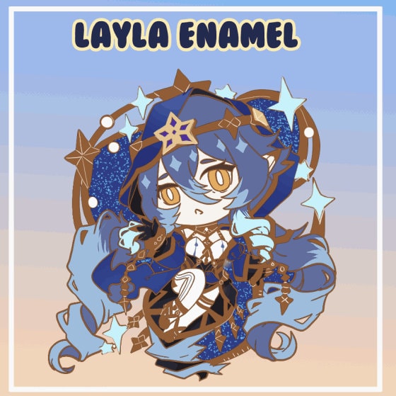 Genshin Impact Layla Enamel Pin preorder - Etsy