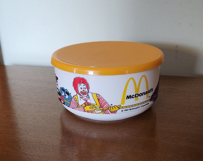 Very Cool & Vintage 1987 Mcdonald's Plastic Travel Cereal/snack Bowl ...
