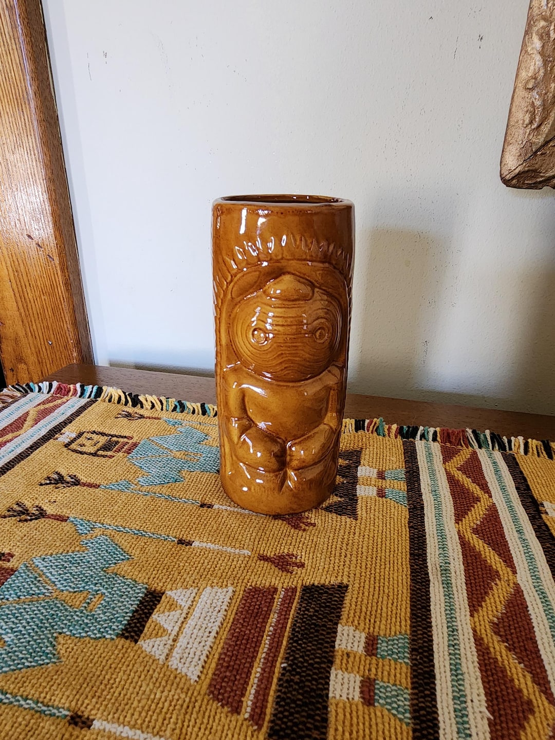 Super Cool & Vintage TIKI Totem/alien Ceramic Cocktail Glass/cup or ...