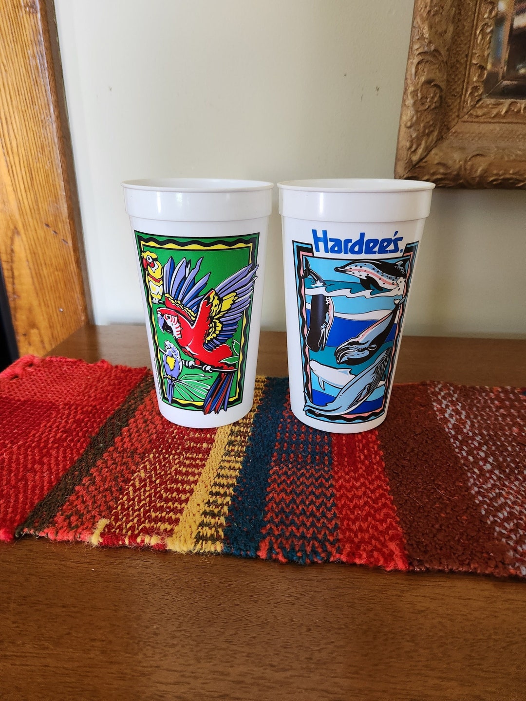 2 more Very Cool & Vintage 1992 HARDEE'S WHALE/PARROT Large Plastic ...