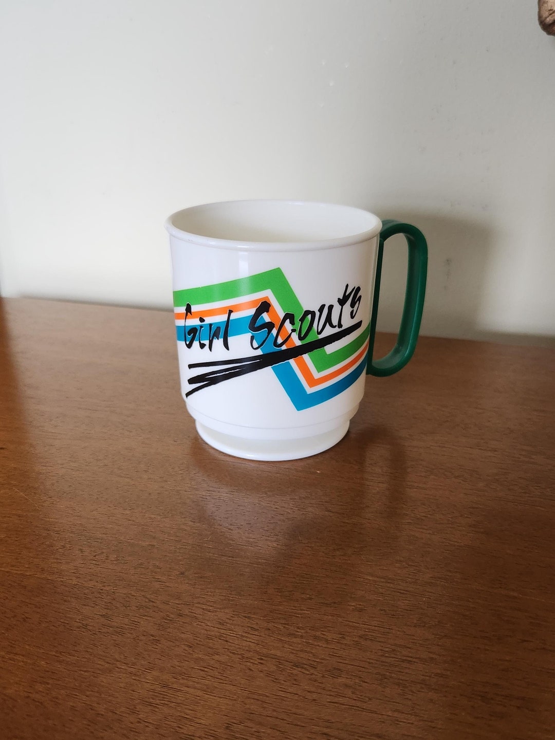 Very Cool & Retro GIRL SCOUTS Plastic Travel Mug/cups, Made by Whirley ...