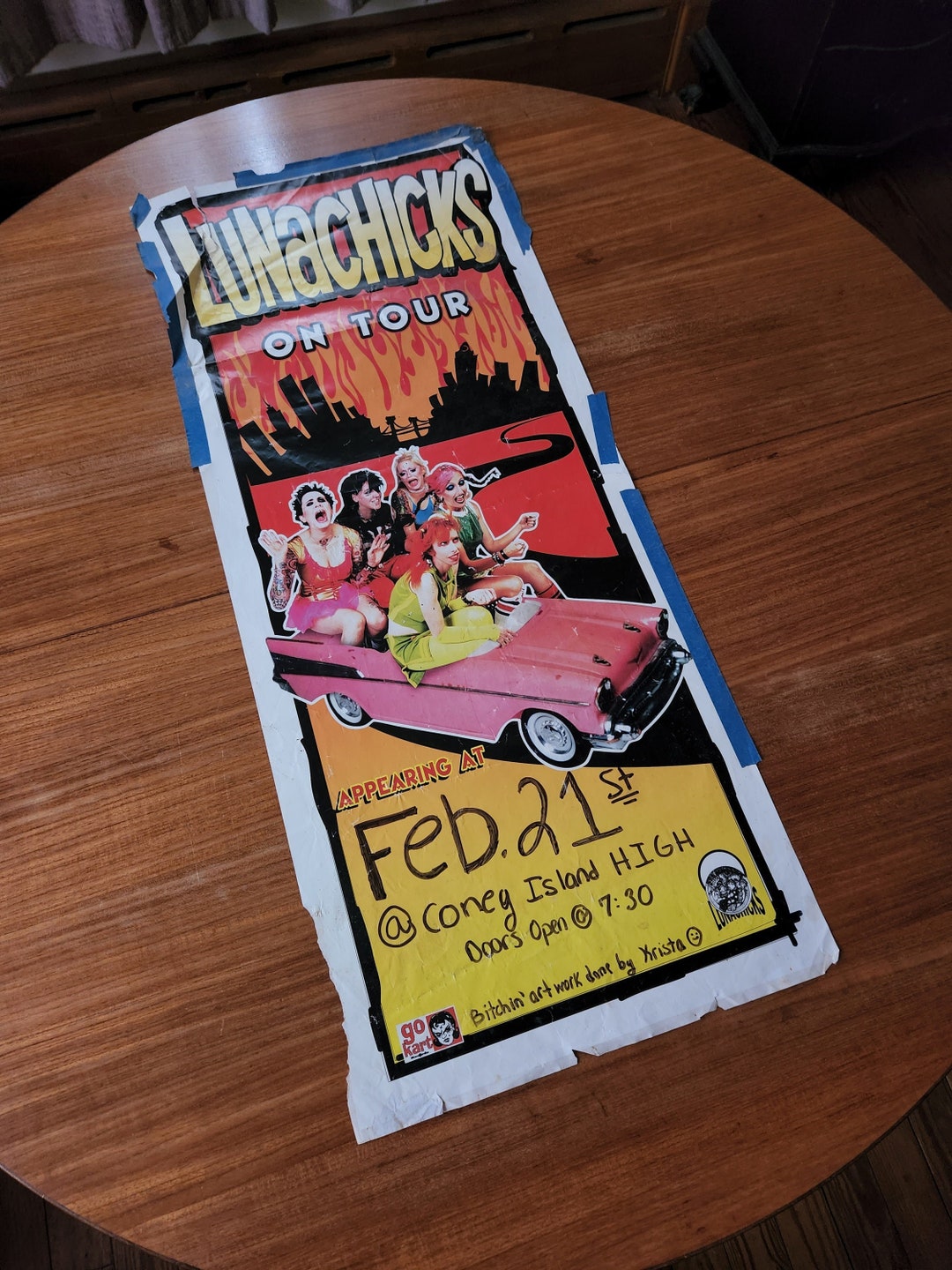 Very Cool, Original & Vintage LUNACHICKS ON TOUR Concert/show Poster ...