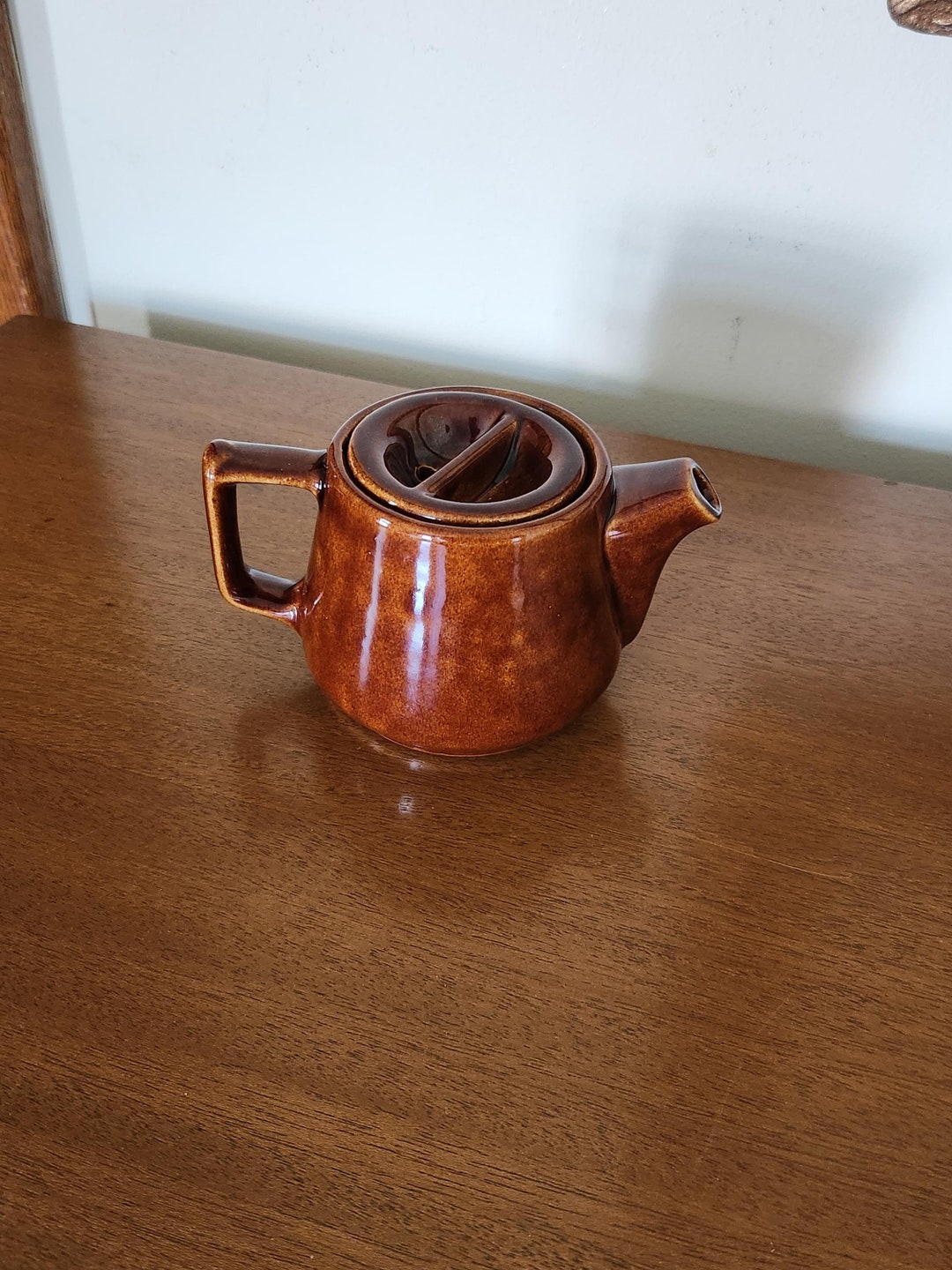 Super Cool & Retro Small Single Serve Stoneware Tea Pot, Made in U.S.A ...