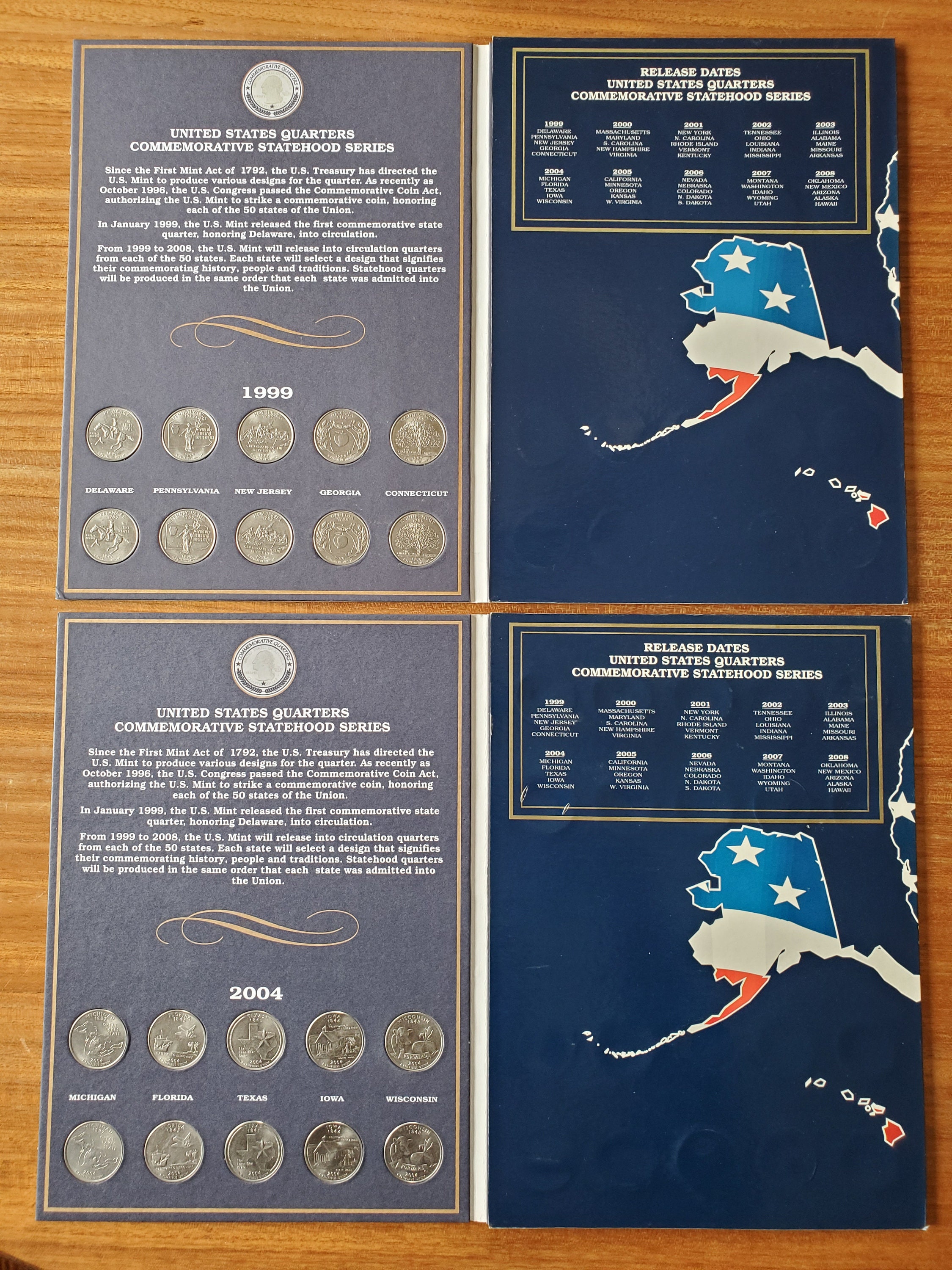 2 Collectible & Complete Untied States Commemorative Statehood - Etsy