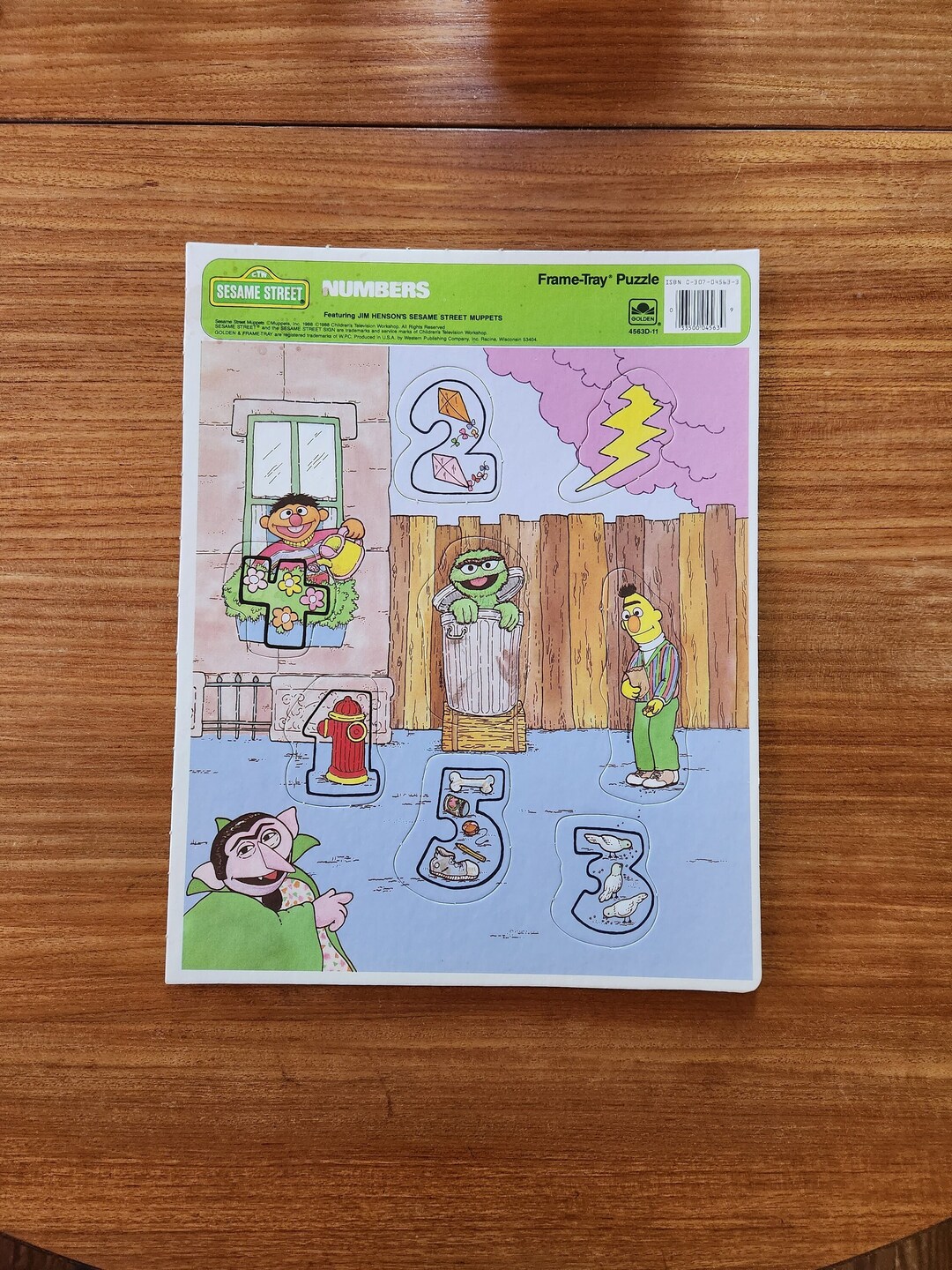 Super Cool & Vintage 1988 SESAME STREET Numbers Frame-tray Puzzle ...