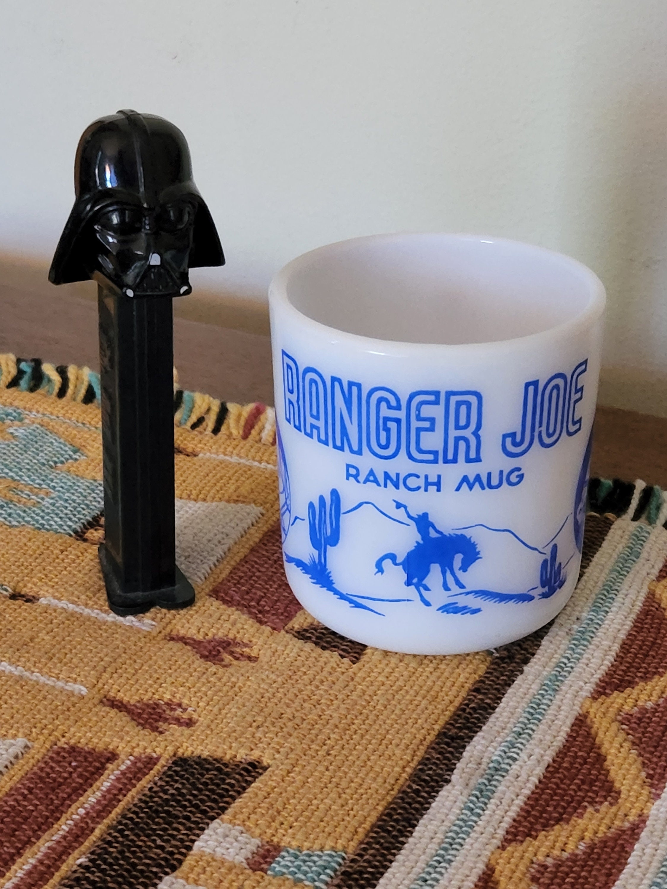 Retro & Vintage RANGER JOE RANCH Milk Glass Mug/cup Made by | Etsy