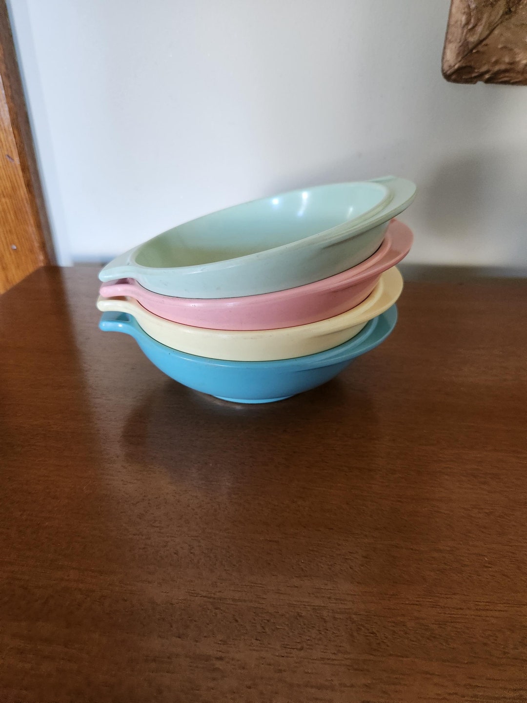 Super Cool & Retro Set of 4 BOONTONWARE Plastic Winged Bowls, Made in U ...