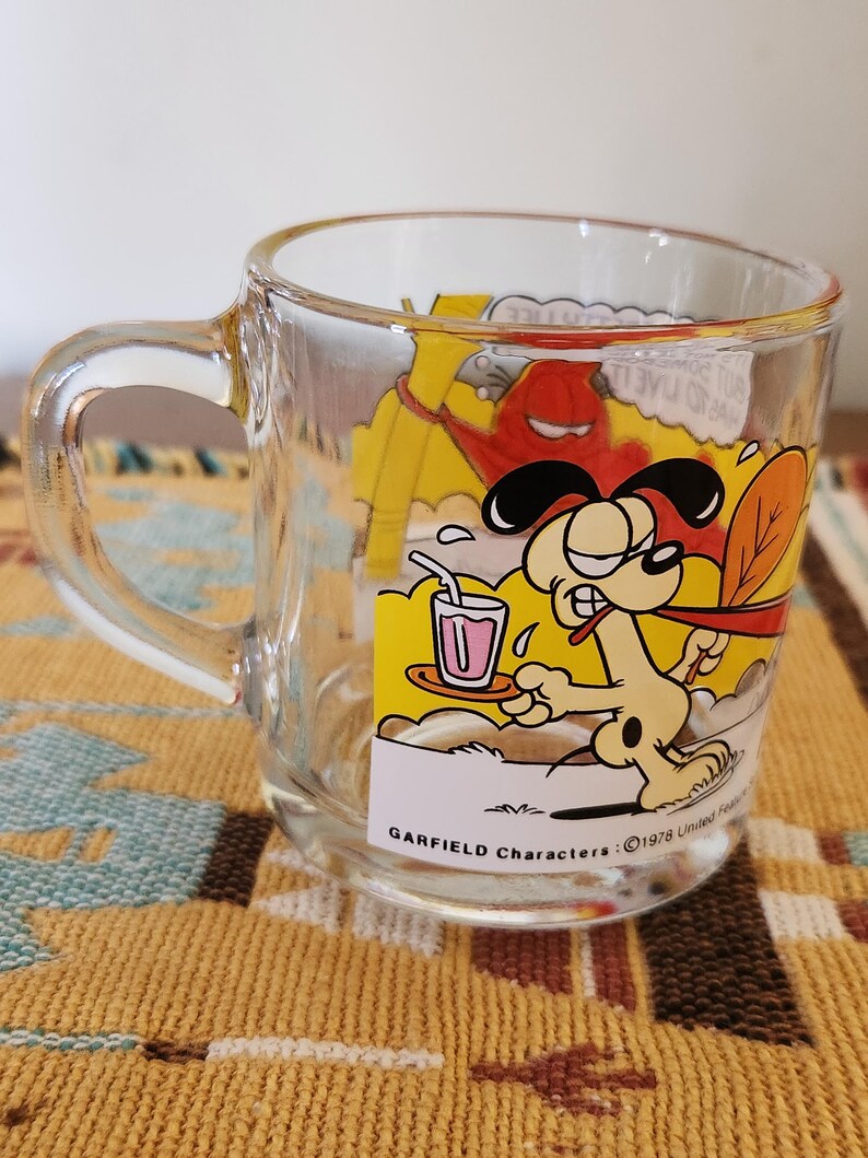 Classic & Vintage 1978 Mcdonald's GARFIELD Glass Coffee/tea/cocoa Mug ...