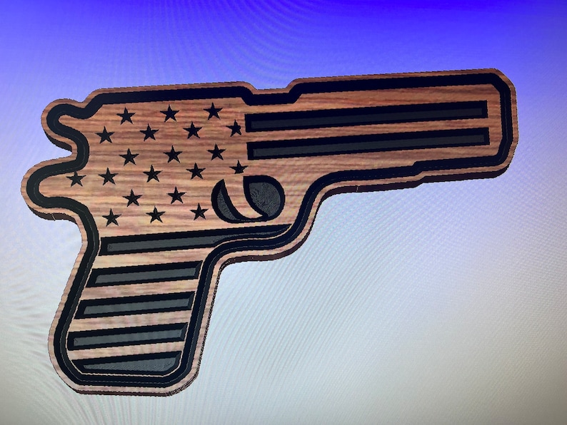 USA, Flag, Pistol DXF, SVG Files, for Cnc, Router Etc. - Etsy