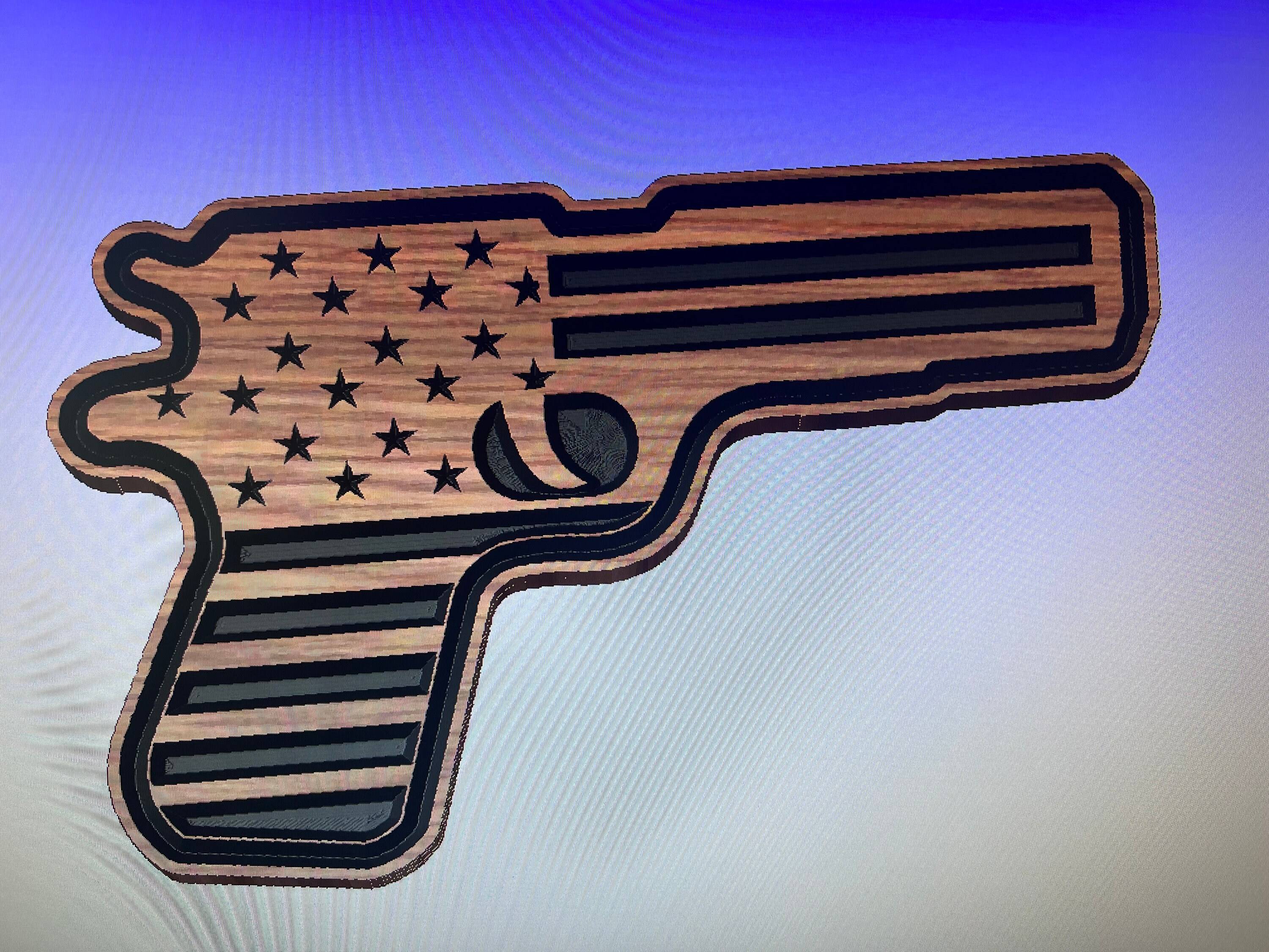 USA, Flag, Pistol DXF, SVG Files, for Cnc, Router Etc. - Etsy