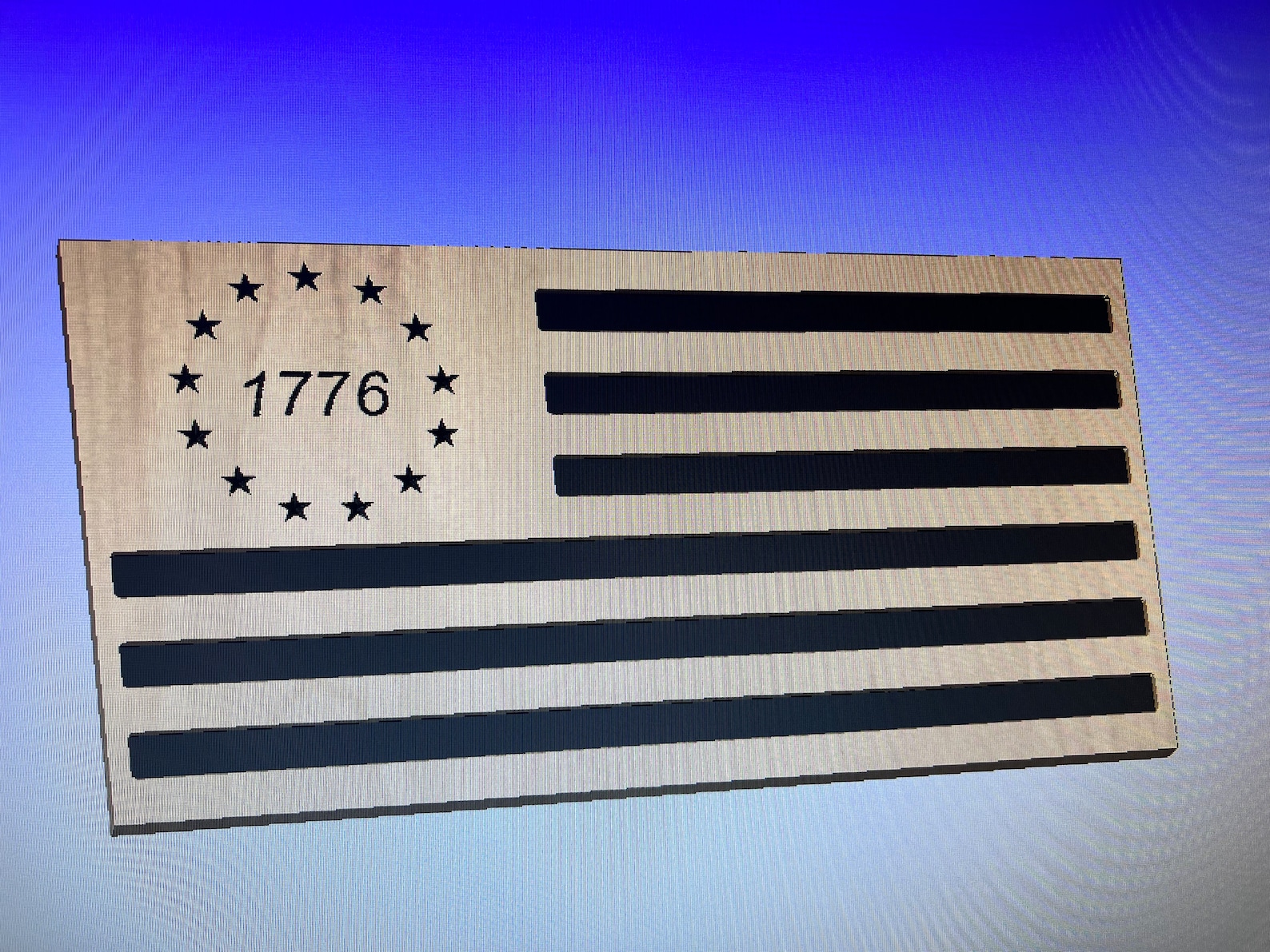 Combo Bundle of Cnc Flag Cut Files. 8 Files 4-DXF and 4-SVG of 1776 ...