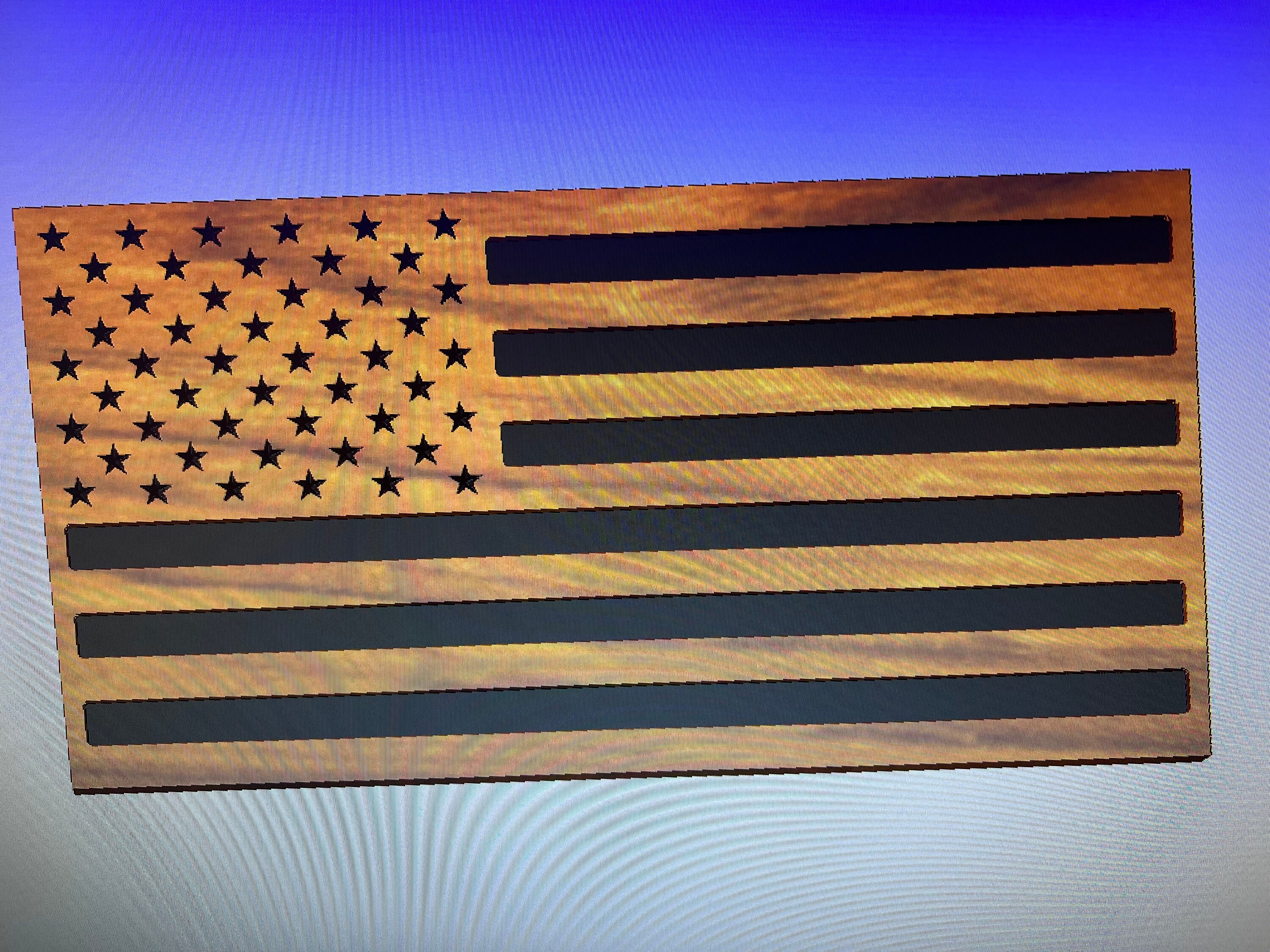 USA Flag Digital File for Cnc Router Etc. Contains Both DXF and SVG ...