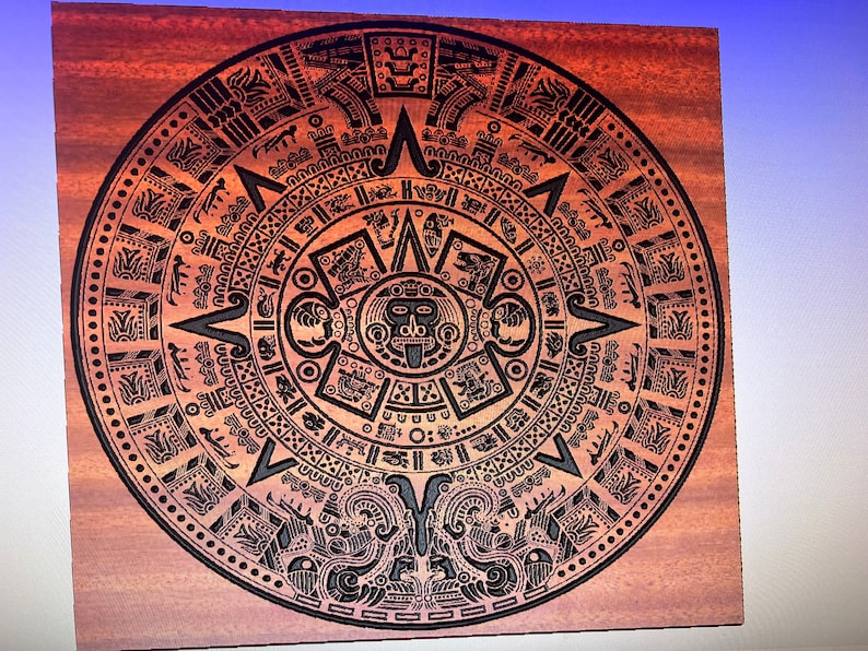 Aztec Calendar Digital Cnc Machine Cutting Files in Both DXF and SVG Instant Download. - Etsy