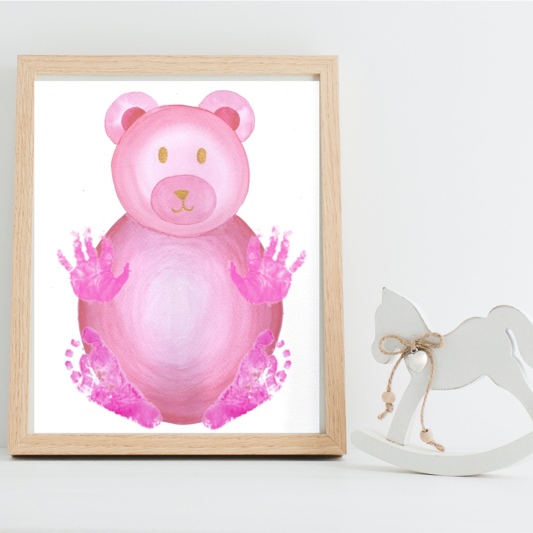 Pink Bear Printable - Etsy