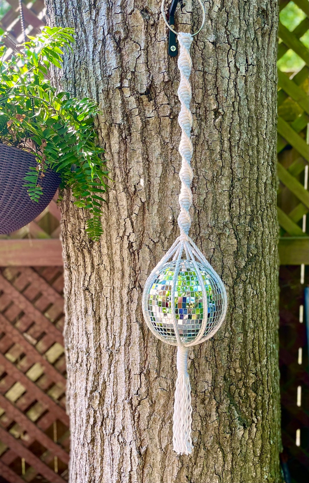 Macrame Disco Ball Hanger | Disco Ball | Boho Decor | Party Decor | Zen ...