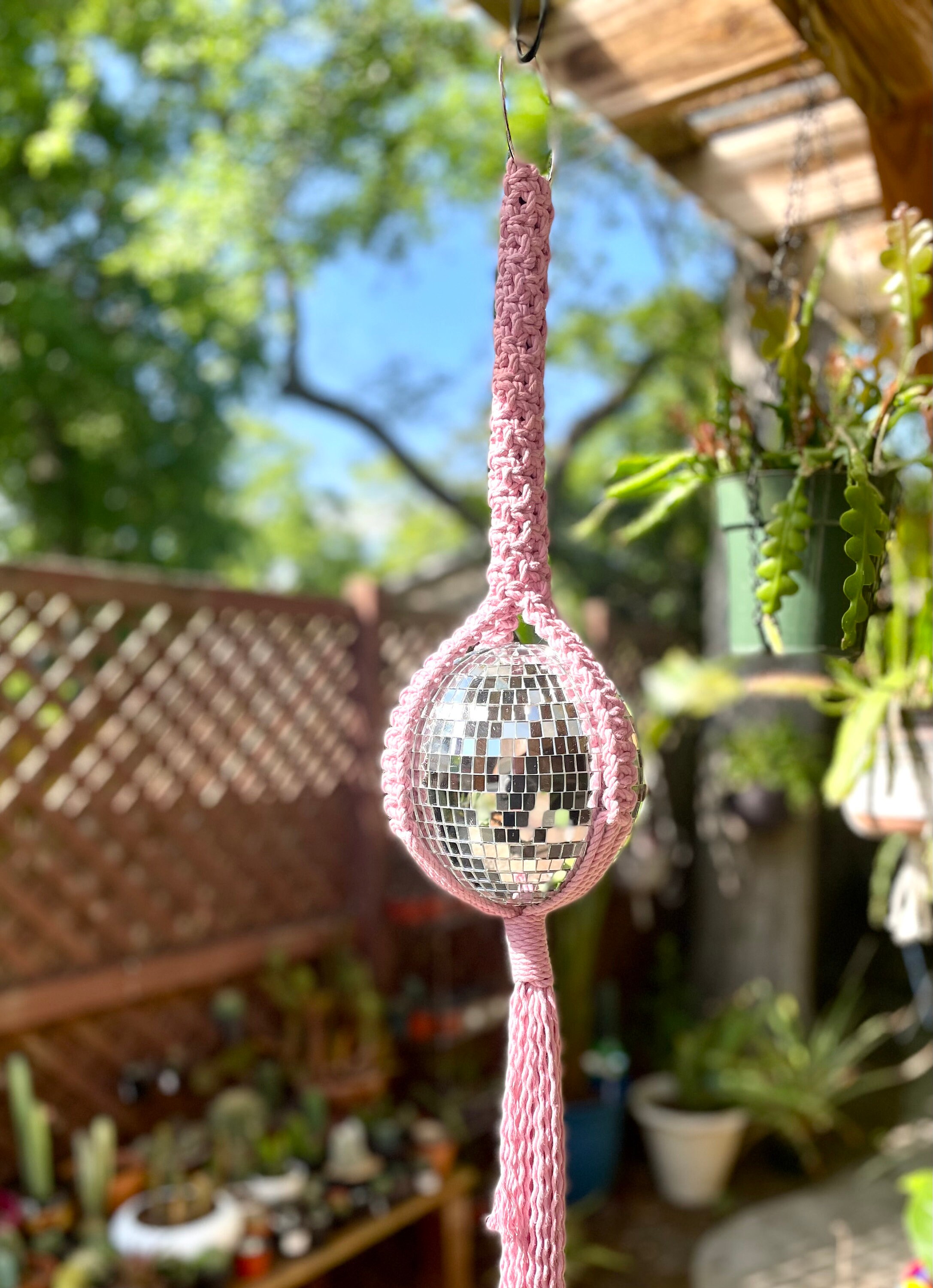 Macrame Disco Ball Hanger | Disco Ball | Boho Decor | Party Decor | Zen ...