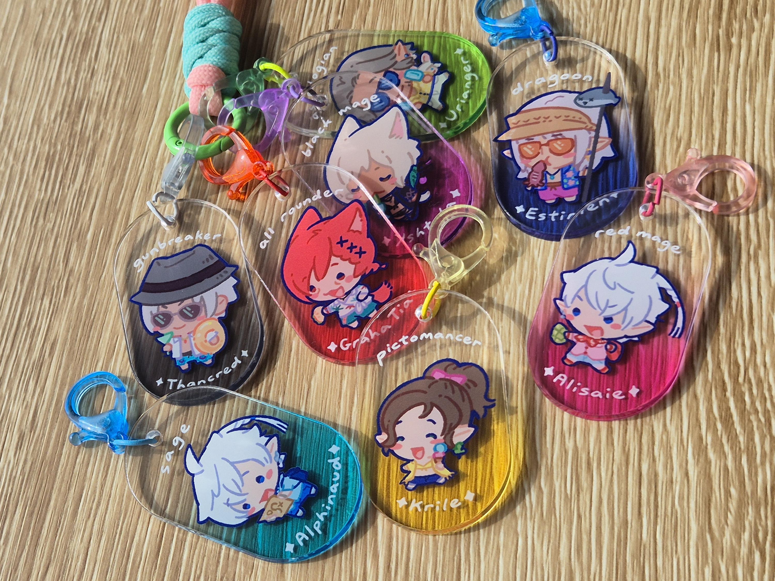 By Meepancake FFXIV FF14 Summer Scions Acrylic Tag Charm - Etsy