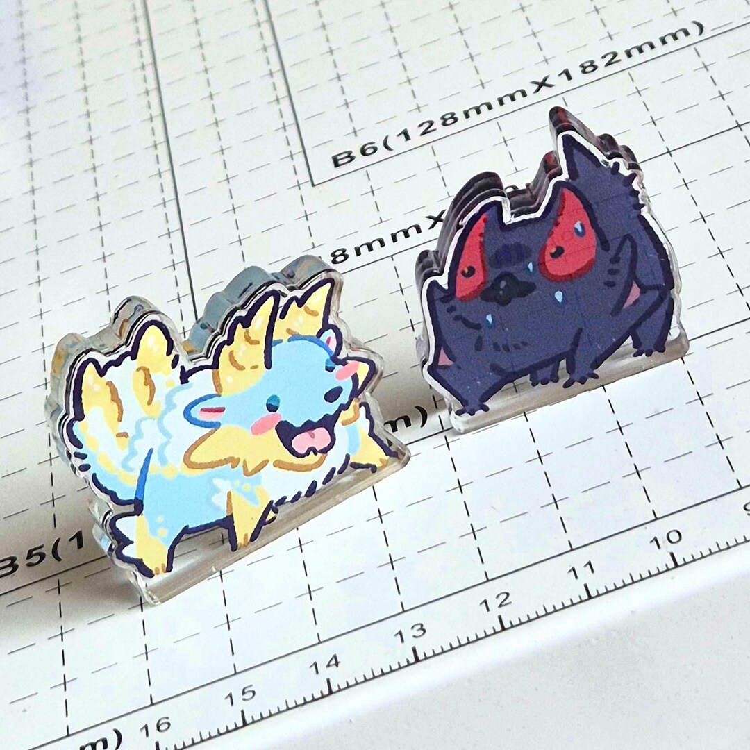 By Meepancake Monster Hunter Acrylic Block Nargacuga Kitty Zinogre ...