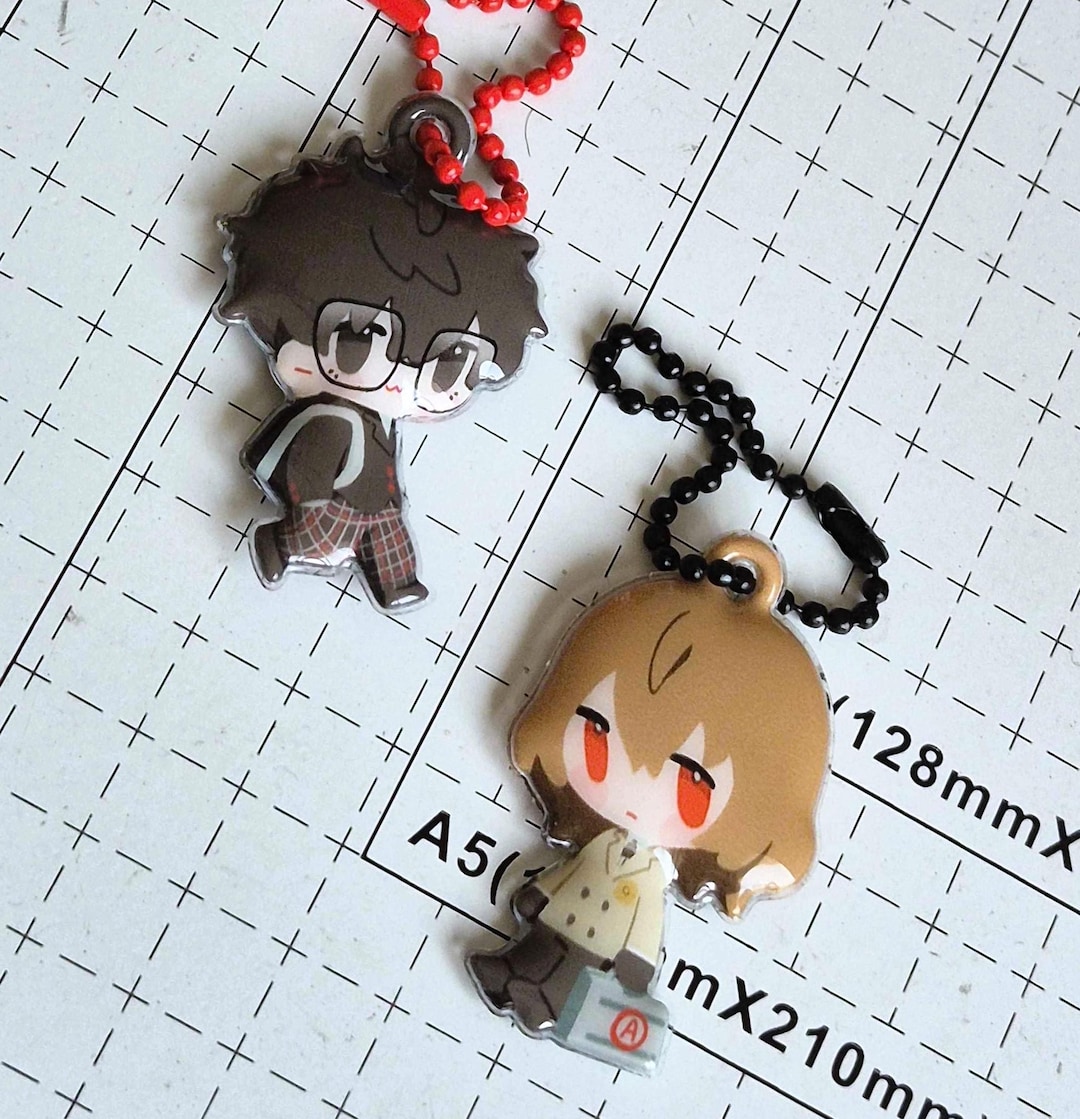 By Fishishtier Persona 5 P5 Amamiya Ren Akechi Goro Puffy Charm Akeshu ...