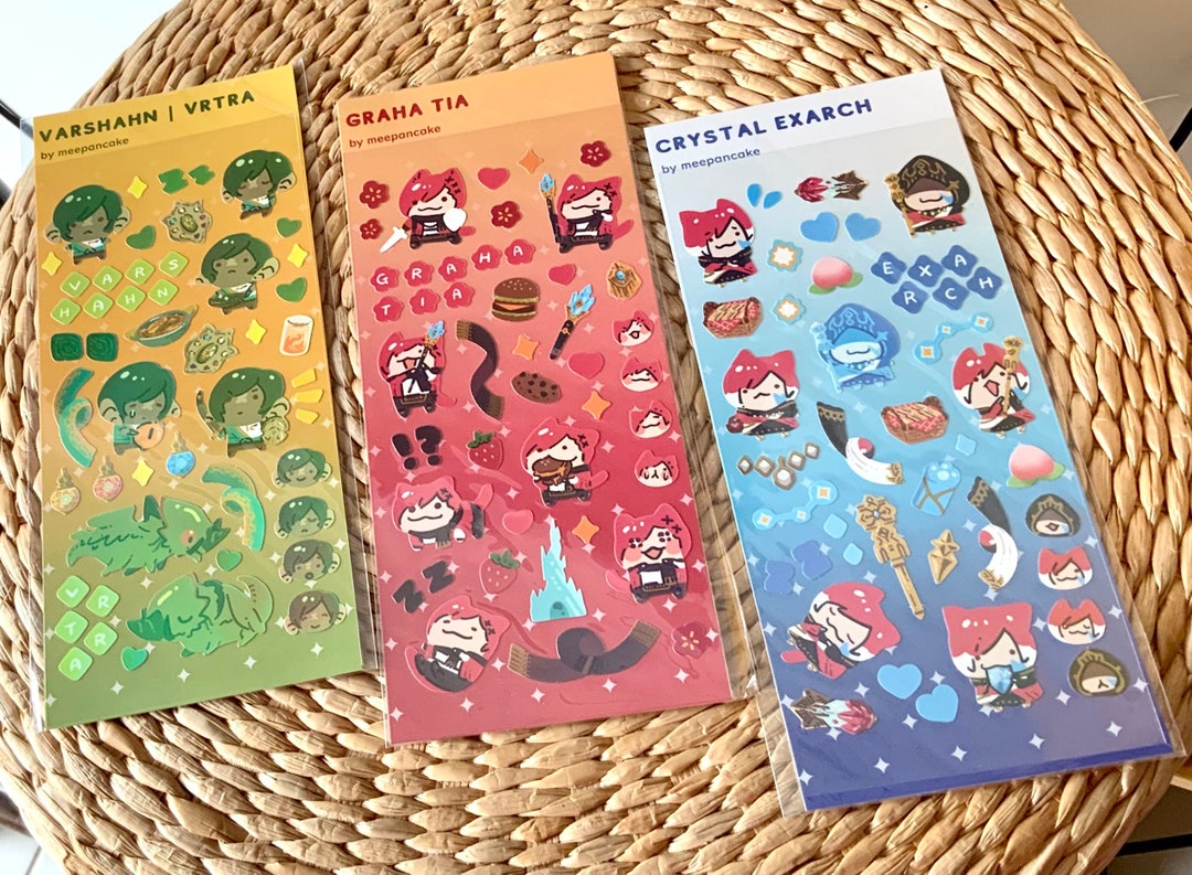By Meepancake FFXIV Toploader PVC Deco Sticker Sheet Graha Tia Crystal ...