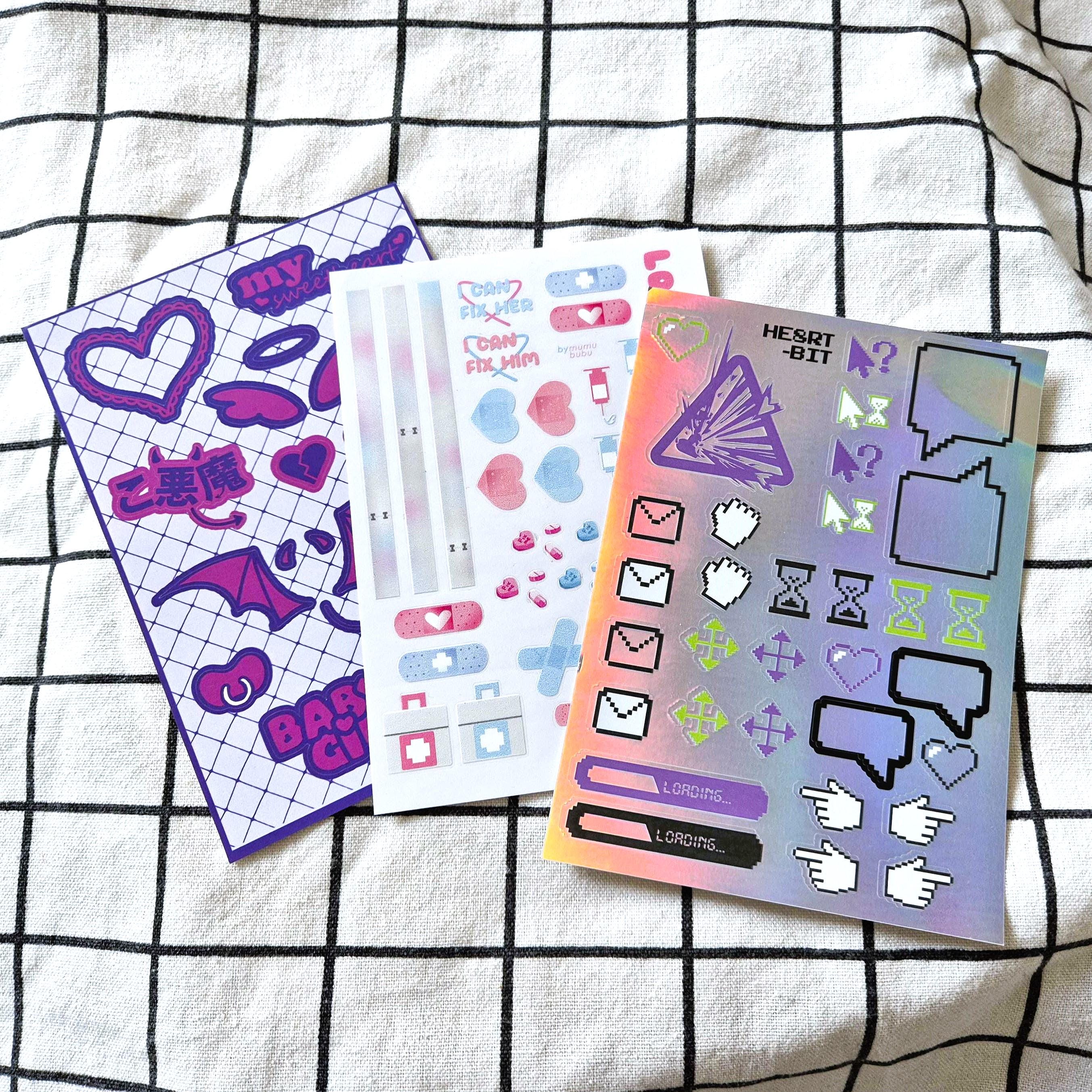 Original Deco Sticker A6 Kisscut Sticker Journal Toploader Deco - Etsy