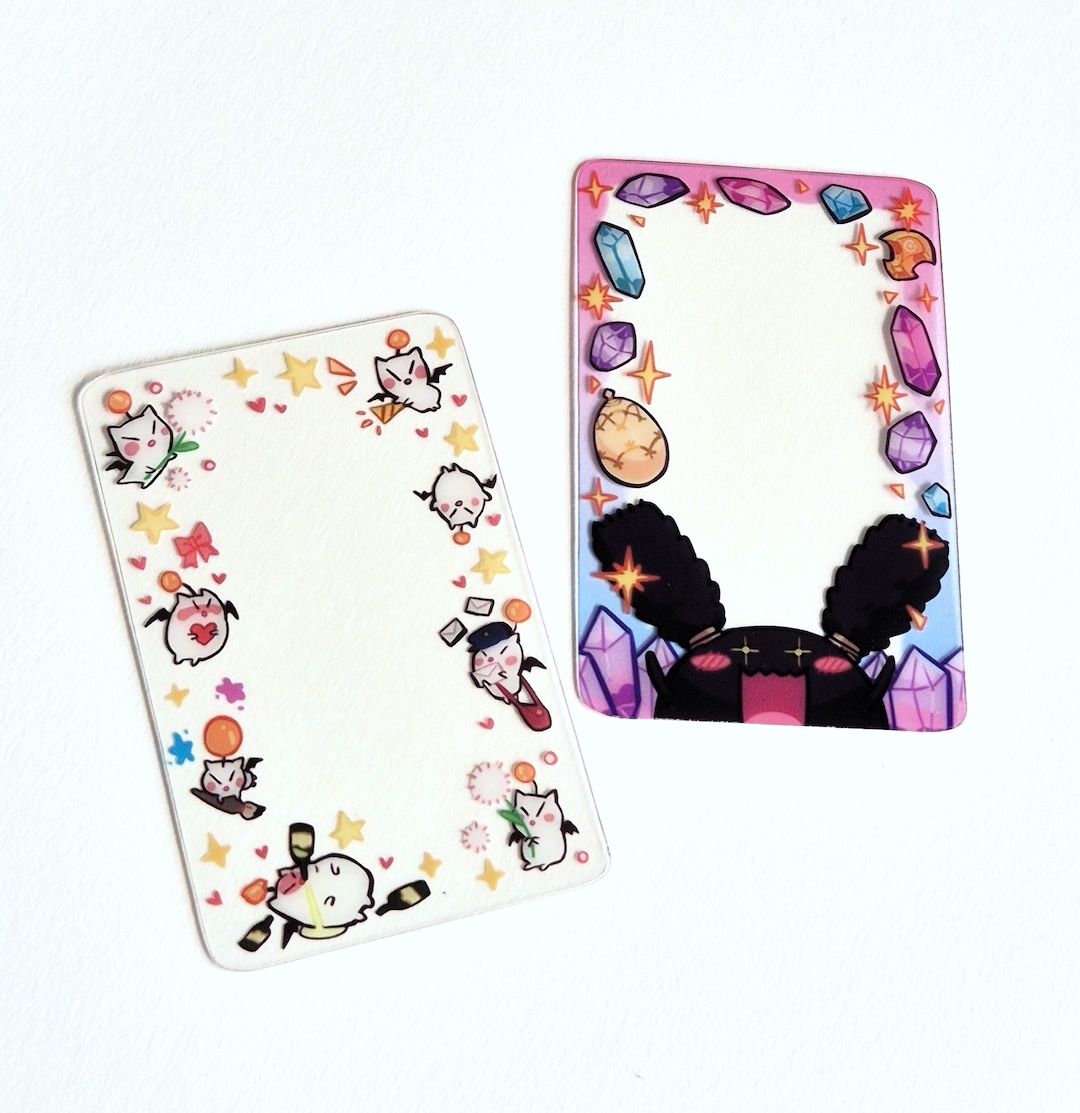 By Meepancake FF14 FFXIV Moogle & Spriggan Transparent Photocards ...