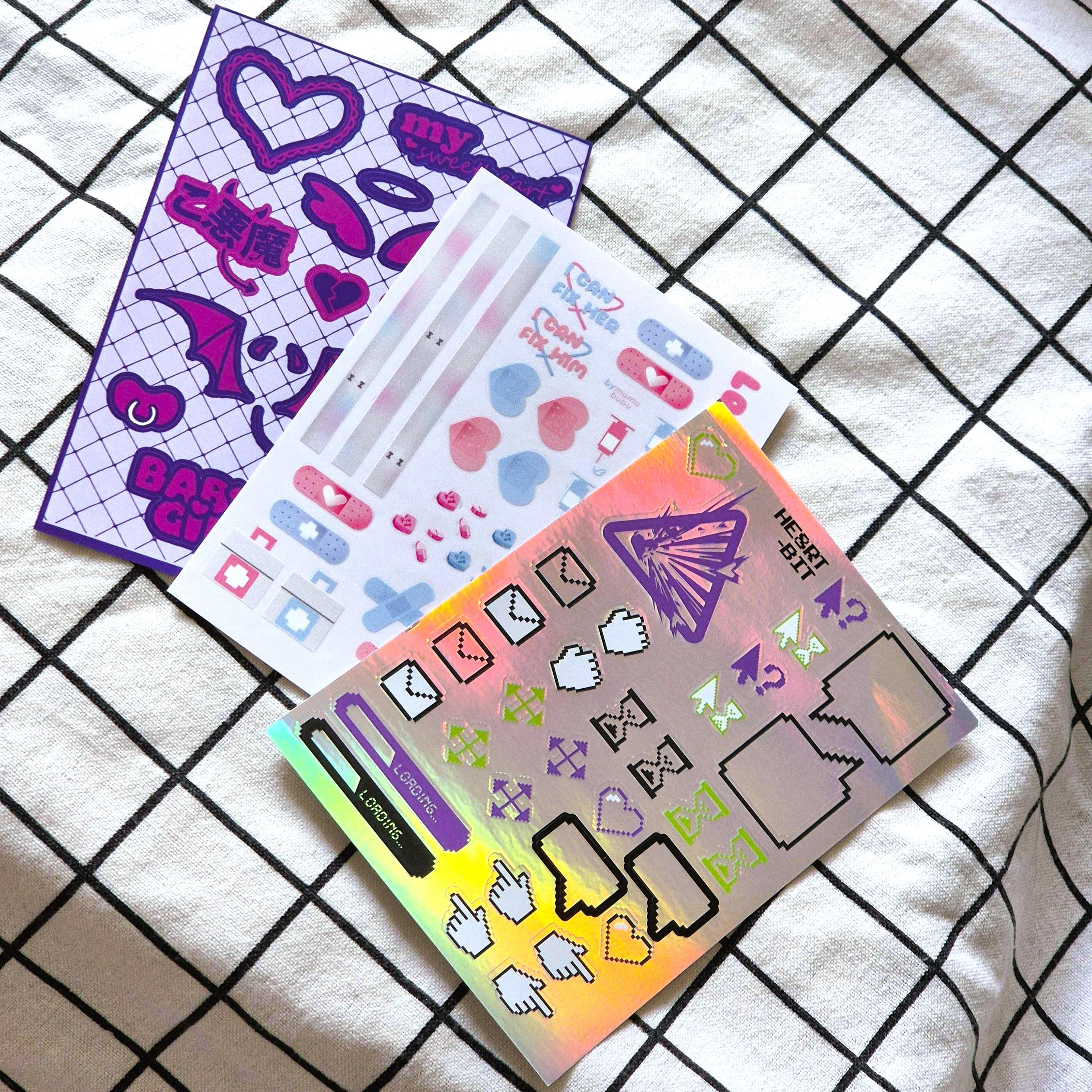 Original Deco Sticker A6 Kisscut Sticker Journal Toploader Deco - Etsy