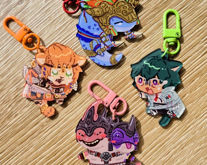 Final Fantasy 14 FFXIV 2.5inch Character Keychains: Wuk Lamat NEW ...