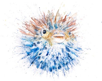 Abstract fish art | Etsy