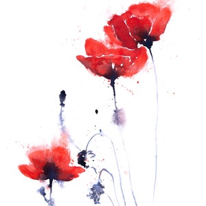 Poppy Painting - Hand Signed Limited Edition Print of My Original Poppy ...