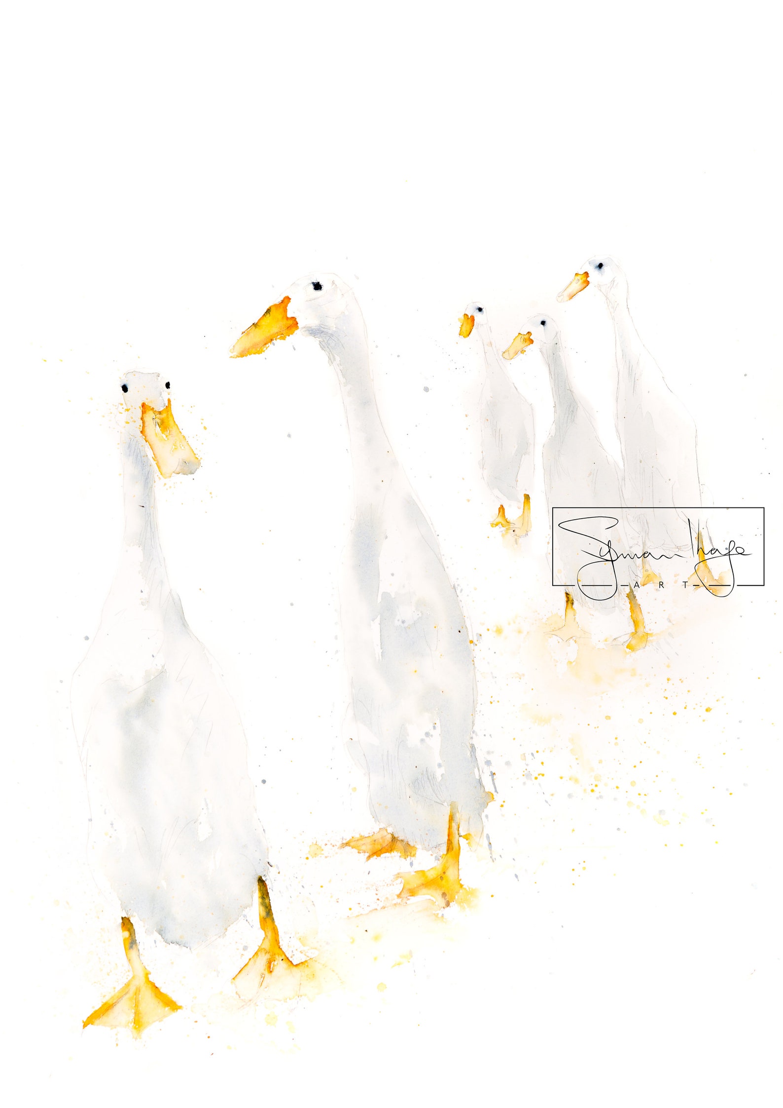 Runner Ducks Standing Wall Art Signed Print of the Original | Etsy