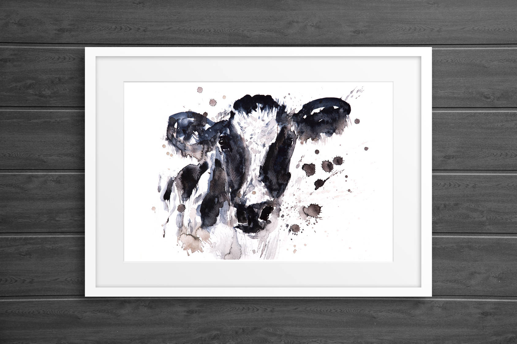 Cow Watercolor Watercolour Painting No.2 - Hand Signed Limited Edition ...