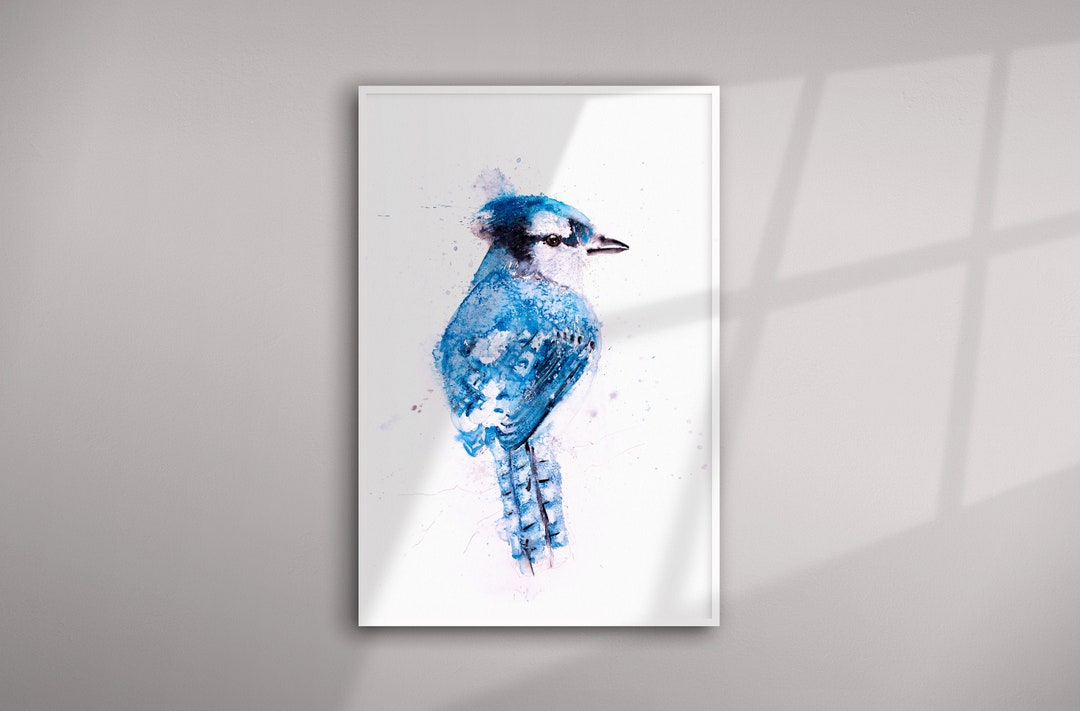 Blue Jay Painting Blue Jay Art Hand Signed, Numbered, Dated and ...