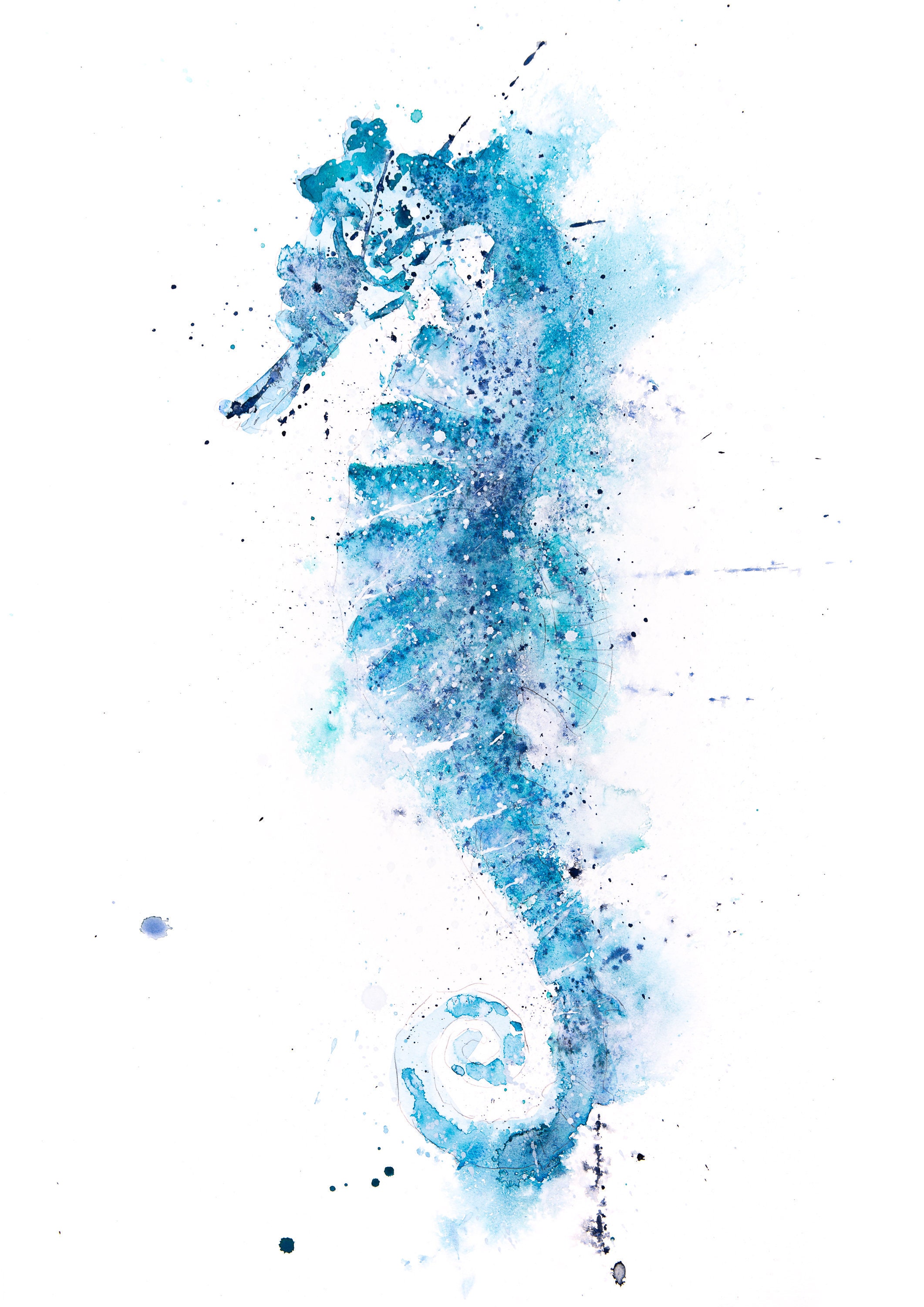 Seahorse Painting Original Watercolor Artwork Watercolor Art Seahorse Painting Original Watercolor Artwork Watercolor Art