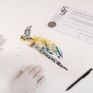 Flamingo Pair Print - Signed Limited Edition Prints of My Original Abstract Watercolour Painting ...