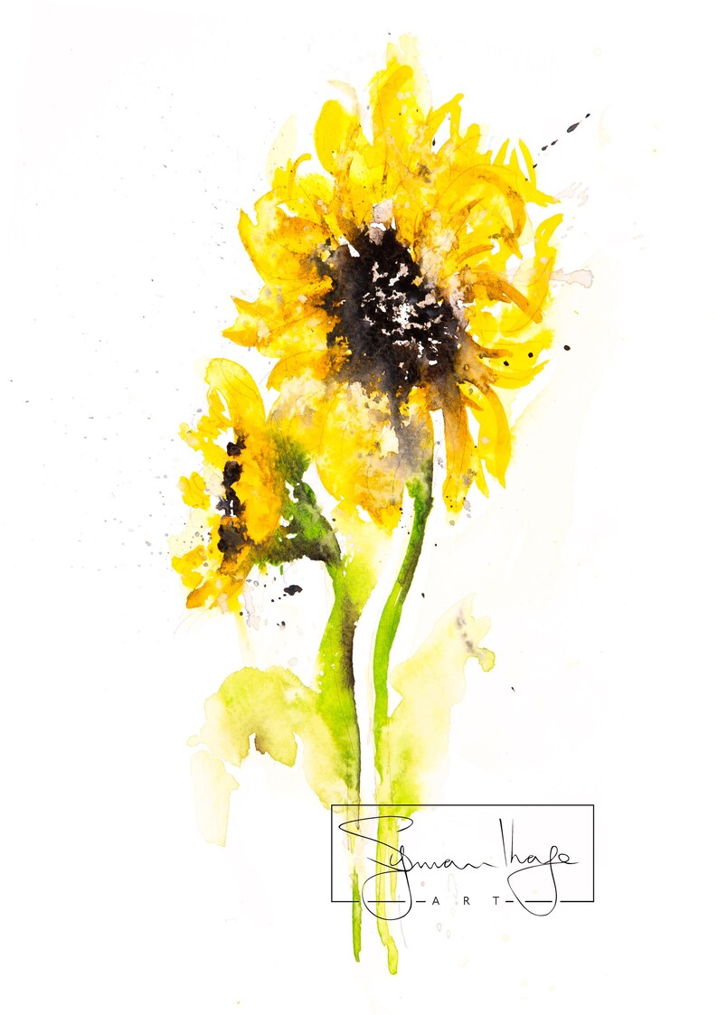 Sunflower Painting Signed Dated Numbered and Embossed - Etsy