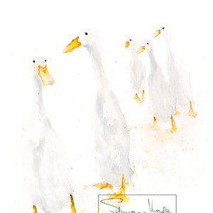 Runner Ducks Standing - Wall Art Signed Print of the Original ...