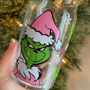 Grinch Beer Can Glass, Beer Can Glass, Coffee Glass, 16oz. Glass, Can ...
