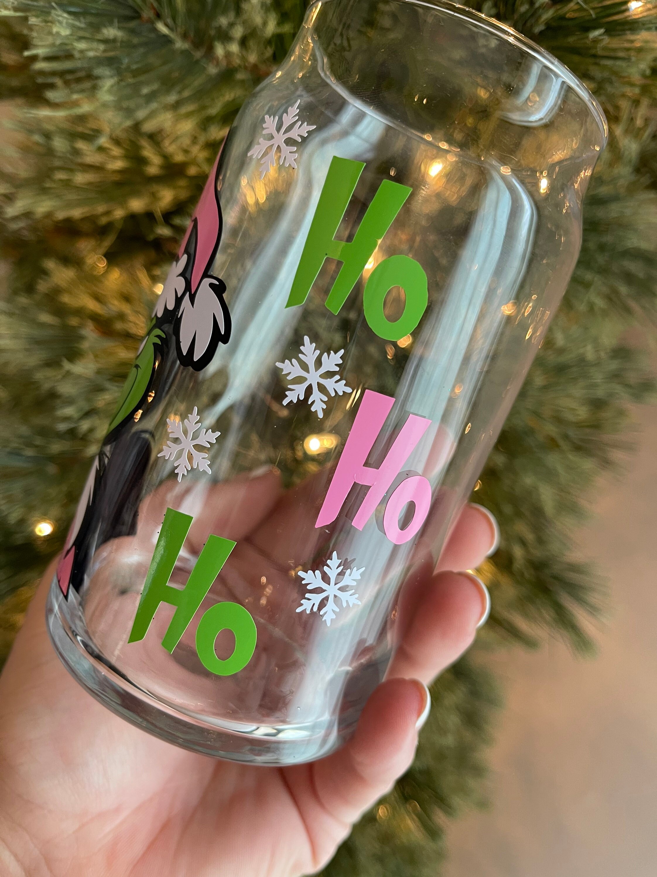 Grinch Beer Can Glass, Beer Can Glass, Coffee Glass, 16oz. Glass, Can ...