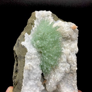 Natrolite Green on MM Quartz Super Rare Natural Mineral Specimen ...