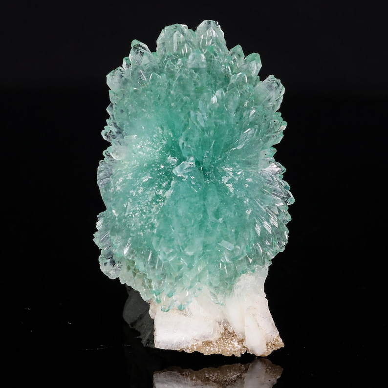 Green Apophyllite Bow With Stilbite Natural Mineral Specimen # B 6843 ...